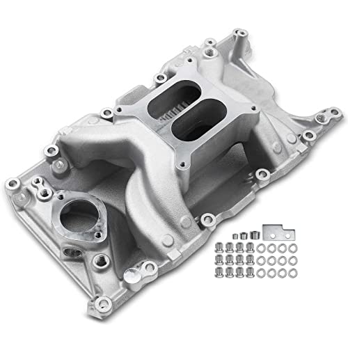 A-Premium Dual Plane Intake Manifold Compatible with Chrysler LA 318 340 360 V8 5.2L 5.9L, fits for Chrysler Cordoba & Dodge Ram Aspen Challenger & Plymouth & Jeep Grand Cherokee, Replace#55026, 85026