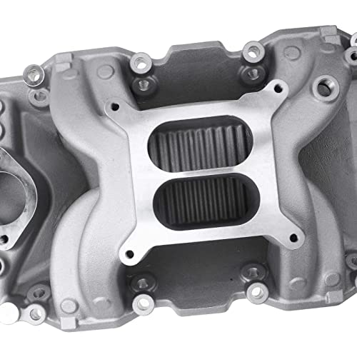 A-Premium Dual Plane Intake Manifold Compatible with Chrysler LA 318 340 360 V8 5.2L 5.9L, fits for Chrysler Cordoba & Dodge Ram Aspen Challenger & Plymouth & Jeep Grand Cherokee, Replace#55026, 85026