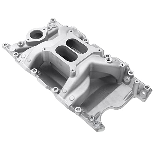 A-Premium Dual Plane Intake Manifold Compatible with Chrysler LA 318 340 360 V8 5.2L 5.9L, fits for Chrysler Cordoba & Dodge Ram Aspen Challenger & Plymouth & Jeep Grand Cherokee, Replace#55026, 85026