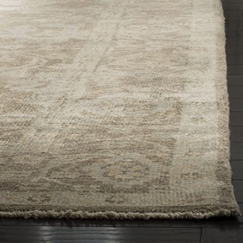 Safavieh Oushak Collection 9' x 12' Grey/Grey OSH601C Hand-Knotted Traditional Oriental Viscose Living Room Dining Bedroom Area Rug