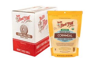 bob’s red mill organic medium grind cornmeal, 24-ounce (pack of 4)