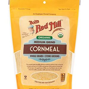 Bob's Red Mill Organic Medium Grind Cornmeal, 24-ounce (Pack of 4)