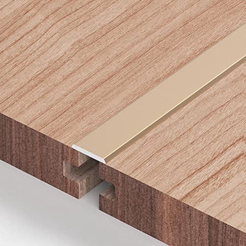 ROYUMI Transition Strip Waterproof Aluminum Threshold Strip, 36" Flat Door Threshold, Self-Adhesive Safety Seam Cover, Prevent Floor Gaps Seam Binder (Color : Style4)