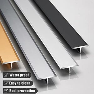 Transition Strip T-Mold Threshold Transition Strip,Vinyl Floor to Laminate Edge Trim,for Tile and Wood Joint Cover,Smooth Transitions(Color:Gray)