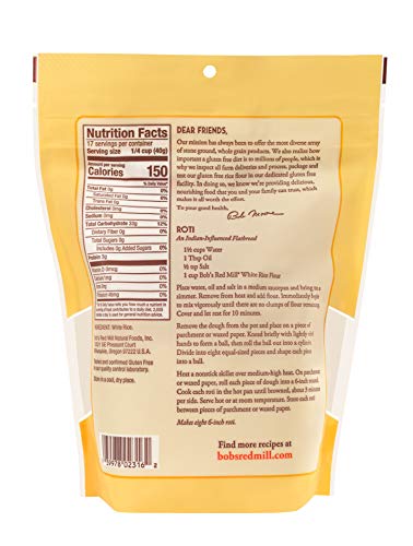 Bob's Red Mill Gluten Free White Rice Flour, 24 Ounce (Pack of 4)