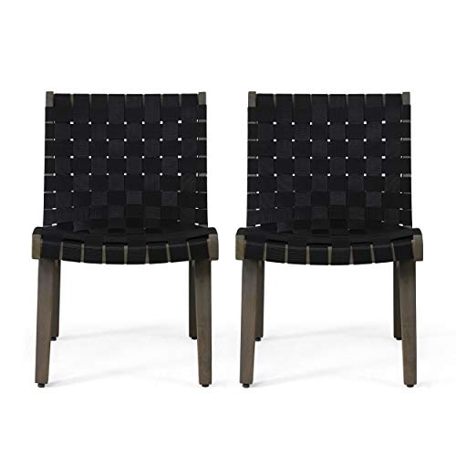 Christopher Knight Home Charlotter Outdoor Lounge Chair, Black + Gray