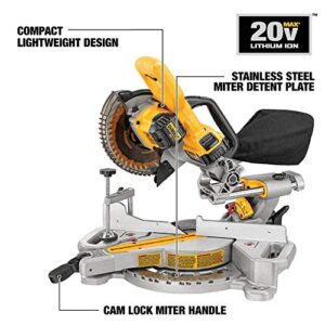 DEWALT 20V MAX* 7-1/4-Inch Miter Saw, Cordless (DCS361M1)