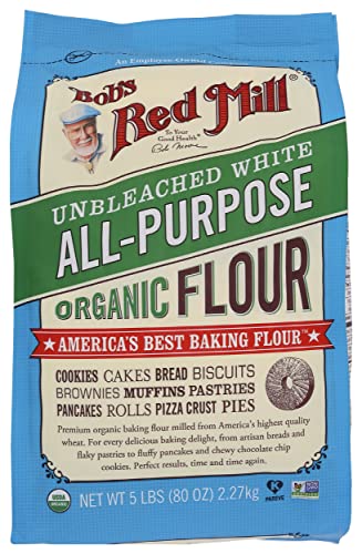 Bob's Red Mill Organic Unbleached White Flour, 5 Pounds