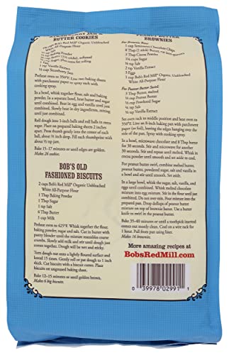 Bob's Red Mill Organic Unbleached White Flour, 5 Pounds