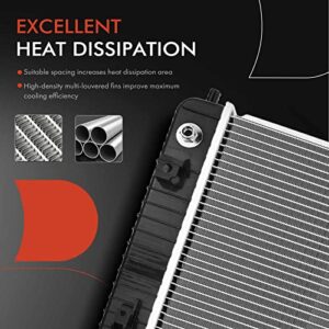 A-Premium Engine Coolant Radiator Assembly w/Transmission Oil Cooler Compatible with Chevrolet Equinox 08-17 & GMC Terrain 10-17 & Pontiac & Suzuki, 2.4L 3.0L 3.6L, Auto Trans, Replace# 19130404