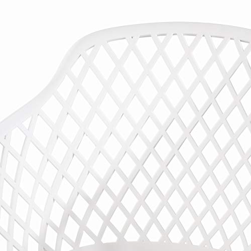 Christopher Knight Home Richard Outdoor Modern Dining Chair (Set of 2), White