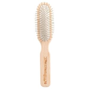 chris christensen 27 mm oblong pin dog brush, original series, groom like a professional, stainless steel pins, lightweight beech wood body, ground and polished tips