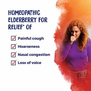 Boiron Sambucus Nigra 30C Homeopathic Elderberry Medicine for Hoarseness with Painful Cough & Nasal Congestion - 80 Pellets