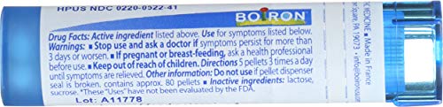 Boiron Arsenicum Album, 6C Pellets, 80 Count Tube, Homeopathic Medicine for Food Poisoning