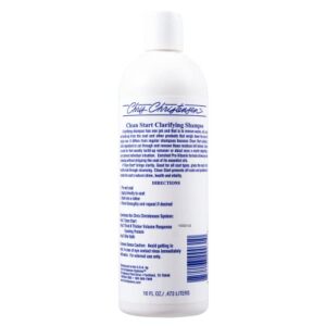 Chris Christensen Clean Start Clarifying Dog Shampoo - Pro-Vitamin Formula That Won’t Strip The Coat! Removes Product Build-up, Waxes, Oil and Dirt (16 Ounces)