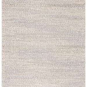 Safavieh Natura Collection 4' x 6' Natural/Light Grey NAT221A Handmade Farmhouse Coastal Boho Jute & Wool Area Rug