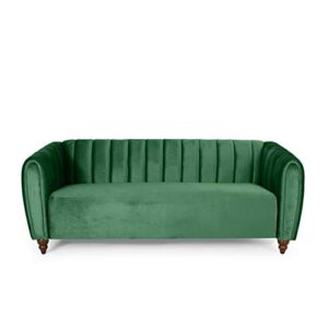 christopher knight home richland sofas, emerald + walnut