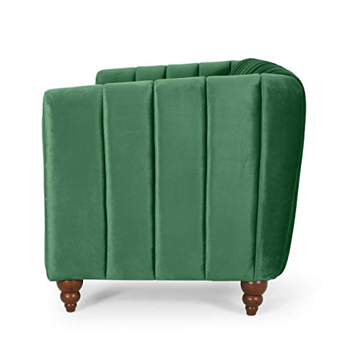 Christopher Knight Home Richland Sofas, Emerald + Walnut