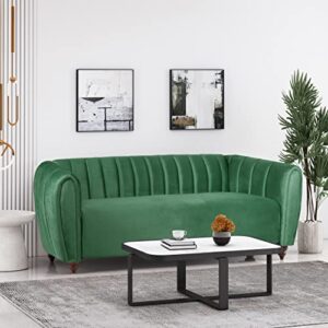 Christopher Knight Home Richland Sofas, Emerald + Walnut