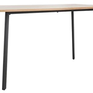 Safavieh Home Collection Leith Mid-Century Scandinavian Natural/Black Stripe Rectangle Dining Table