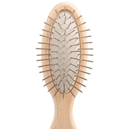 Chris Christensen Dog Brush, 20 mm Little Wonder Pin Brush, Original Series, Groom Like a Professional, Stainless Steel Pins, Lightweight Beech Wood Body, Ground and Polished Tips