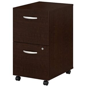 bush business furniture series c 2 drawer mobile file cabinet in mocha cherry