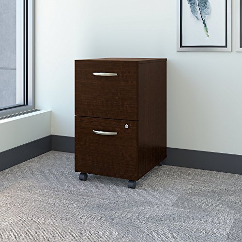 Bush Business Furniture Series C 2 Drawer Mobile File Cabinet in Mocha Cherry