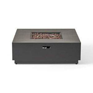 christopher knight home 317513 wellington fire pit, dark gray