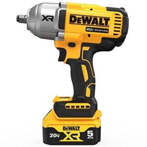 dewalt 20v max xr 1/2 in. high torque impact wrench with hog ring anvil kit (dcf900p2)