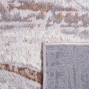 Safavieh Palma Collection 8' x 10' Beige/Brown PAM334B Modern Contemporary Abstract Non-Shedding Area Rug