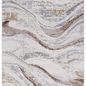 Safavieh Palma Collection 8' x 10' Beige/Brown PAM334B Modern Contemporary Abstract Non-Shedding Area Rug