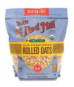 bob’s red mill gluten free organic old fashioned rolled oats, 2 pound (pack of 1)