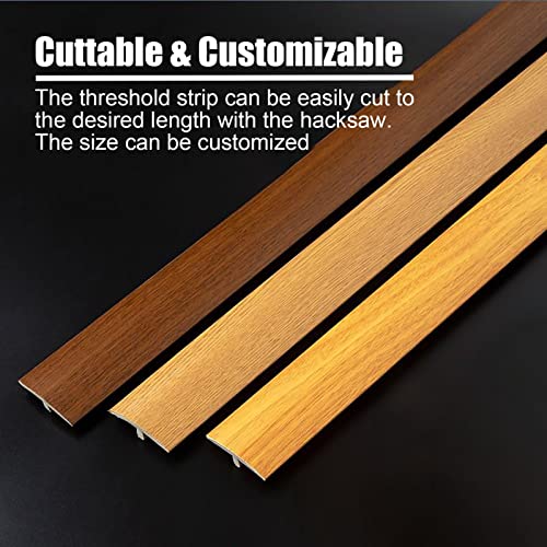 Floor Threshold Strips Vinyl Transition Strips Tile to Laminate 4cm Wide,t-Shape Indoor Reducer Flute,Wood/Carpet Edge Transition (Color : White)