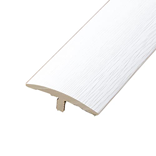 Floor Threshold Strips Vinyl Transition Strips Tile to Laminate 4cm Wide,t-Shape Indoor Reducer Flute,Wood/Carpet Edge Transition (Color : White)