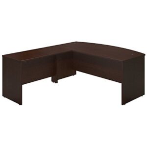 bush business furniture series c elite 72w x 36d bowfront desk shell with 48w return in mocha cherry