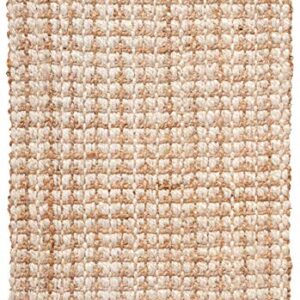 Safavieh Natural Fiber Collection 2' x 3' Ivory/Natural NF186A Handmade Contemporary Rustic Farmhouse Premium Jute Entryway Living Room Foyer Bedroom Kitchen Accent Rug