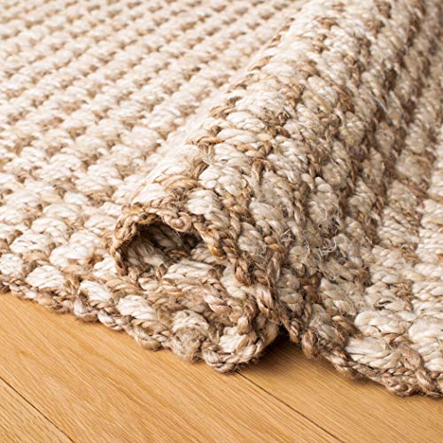 Safavieh Natural Fiber Collection 2' x 3' Ivory/Natural NF186A Handmade Contemporary Rustic Farmhouse Premium Jute Entryway Living Room Foyer Bedroom Kitchen Accent Rug