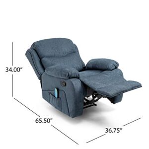 Christopher Knight Home Porterdale Massage Recliner, Charcoal + Black