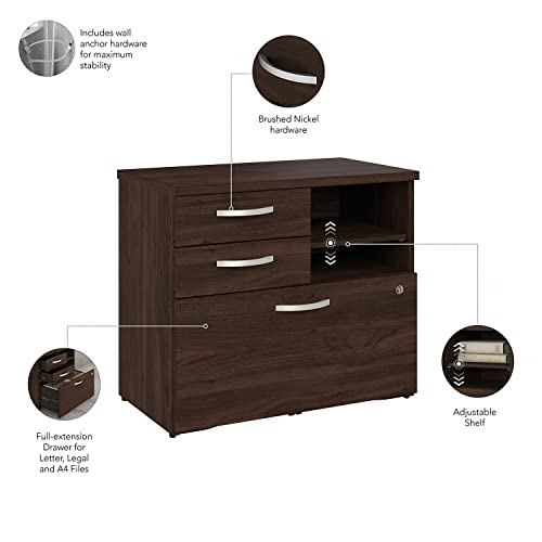 Bush Business Furniture Hybrid Office-Furniture, Black Walnut