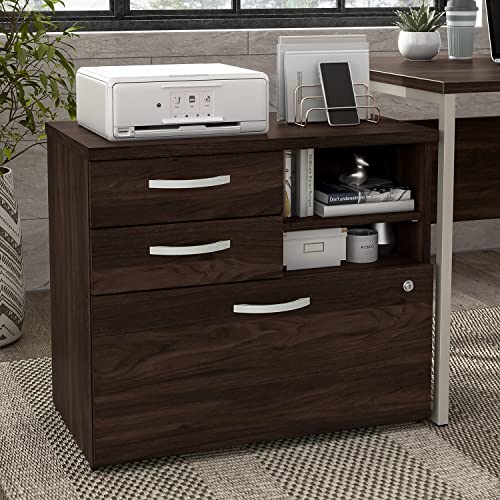 Bush Business Furniture Hybrid Office-Furniture, Black Walnut