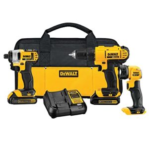 dewalt 20v max* cordless drill combo kit, 3-tool (dck340c2)