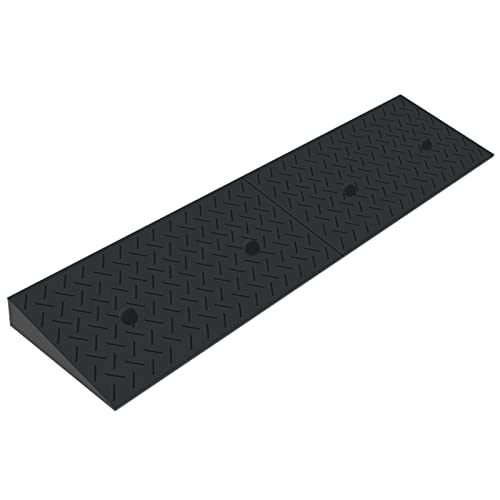 Threshold Ramp, Threshold Wheelchair Ramp Heavy Duty Threshold Curb Ramp for Wheelchair, 1in/ 2in/ 3in/ 4in Rise Garage Scooters Driveway Ramps, Solid Rubber Entry Transition Ramp (Size : 8cm/3in RIS