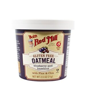 Bobs Red Mill Blueberry Hazelnut Oatmeal Cup, 2.5 Ounce (Pack of 12)