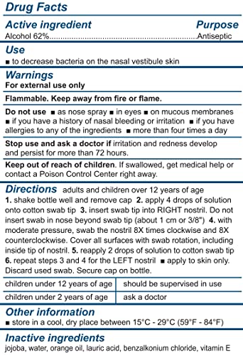 Nozin® Nasal Sanitizer® Antiseptic 12mL Bottle | Kills 99.99% of Germs | Lasts Up to 12 Hours | 60+ Applications