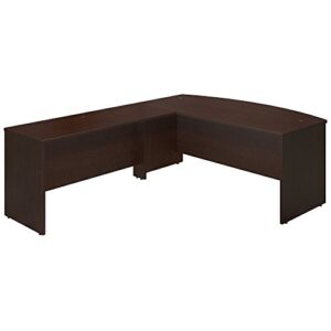 bush business furniture series c elite 72w x 36d bowfront desk shell with 60w return in mocha cherry