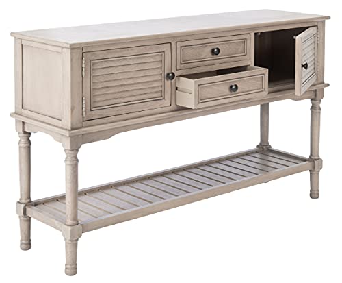 Safavieh Home Collection Tate Greige 2-Drawer Bottom Shelf 2-Door Console Table