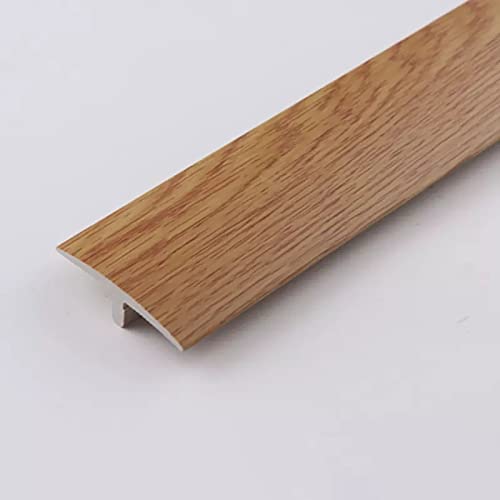 VREOX Wood Grain Carpet Edge Transition Strips/Trim Strips，Reducer Flute Between for Uneven Floors，Laminate Flooring Threshold Covering Strips (Color : Red)