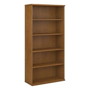 bush business furniture series c 36w 5 shelf bookcase, natural cherry