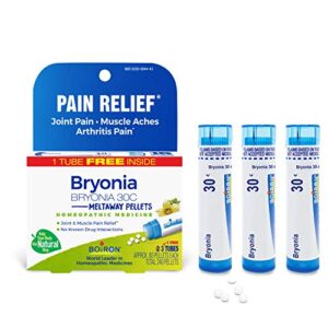 boiron bryonia 30c homeopathic medicine for relief from joint pain, muscle aches, arthritis pain, and muscle or joint stiffness – 80 count (pack of 3)