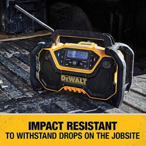 DEWALT 12V/20V MAX* Portable Radio, Bluetooth, Cordless, Jobsite, Tool Only (DCR028B) , Black